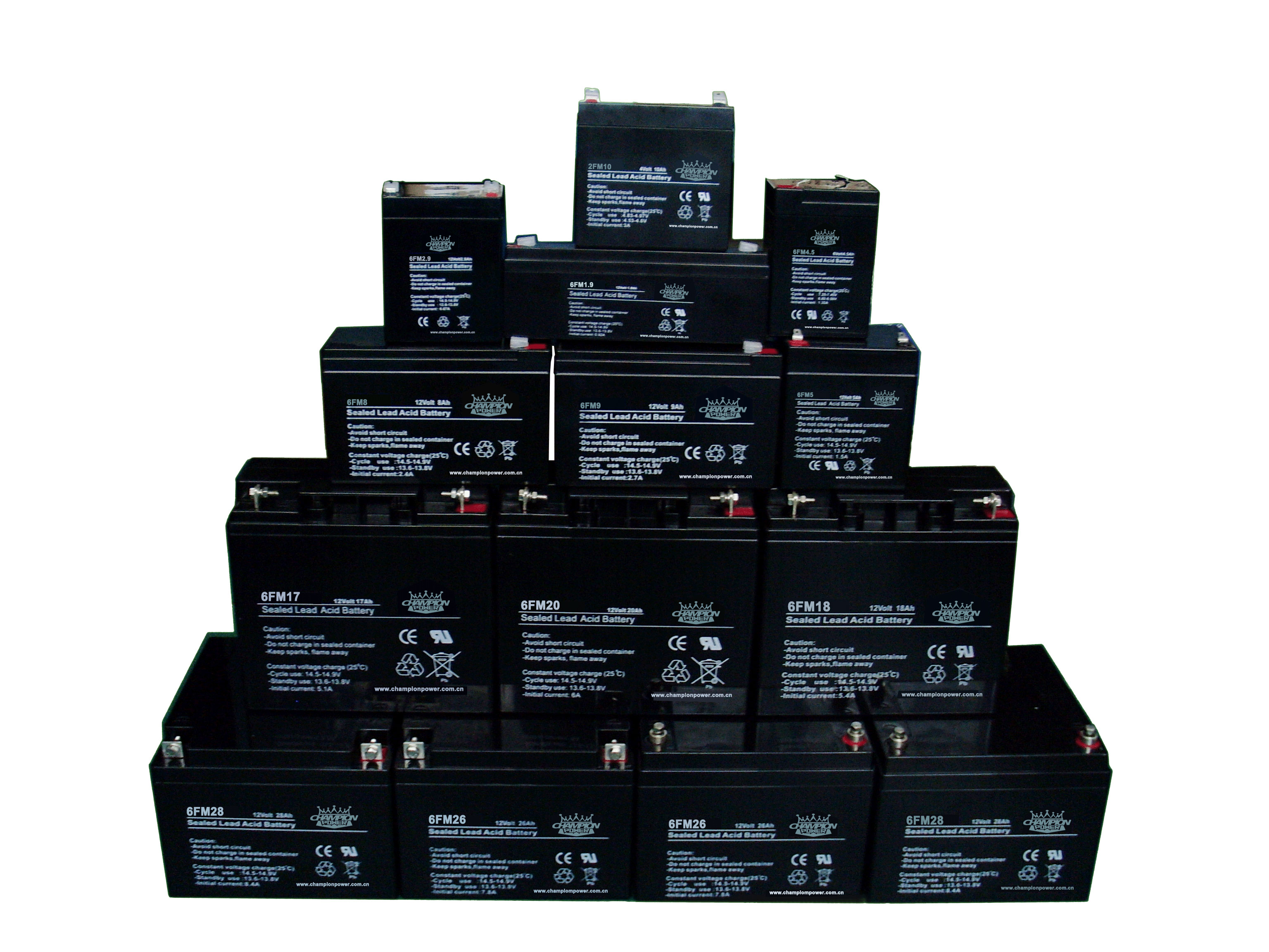 Small Size AGM VRLA Battery(0.8Ah-28Ah) - championpower