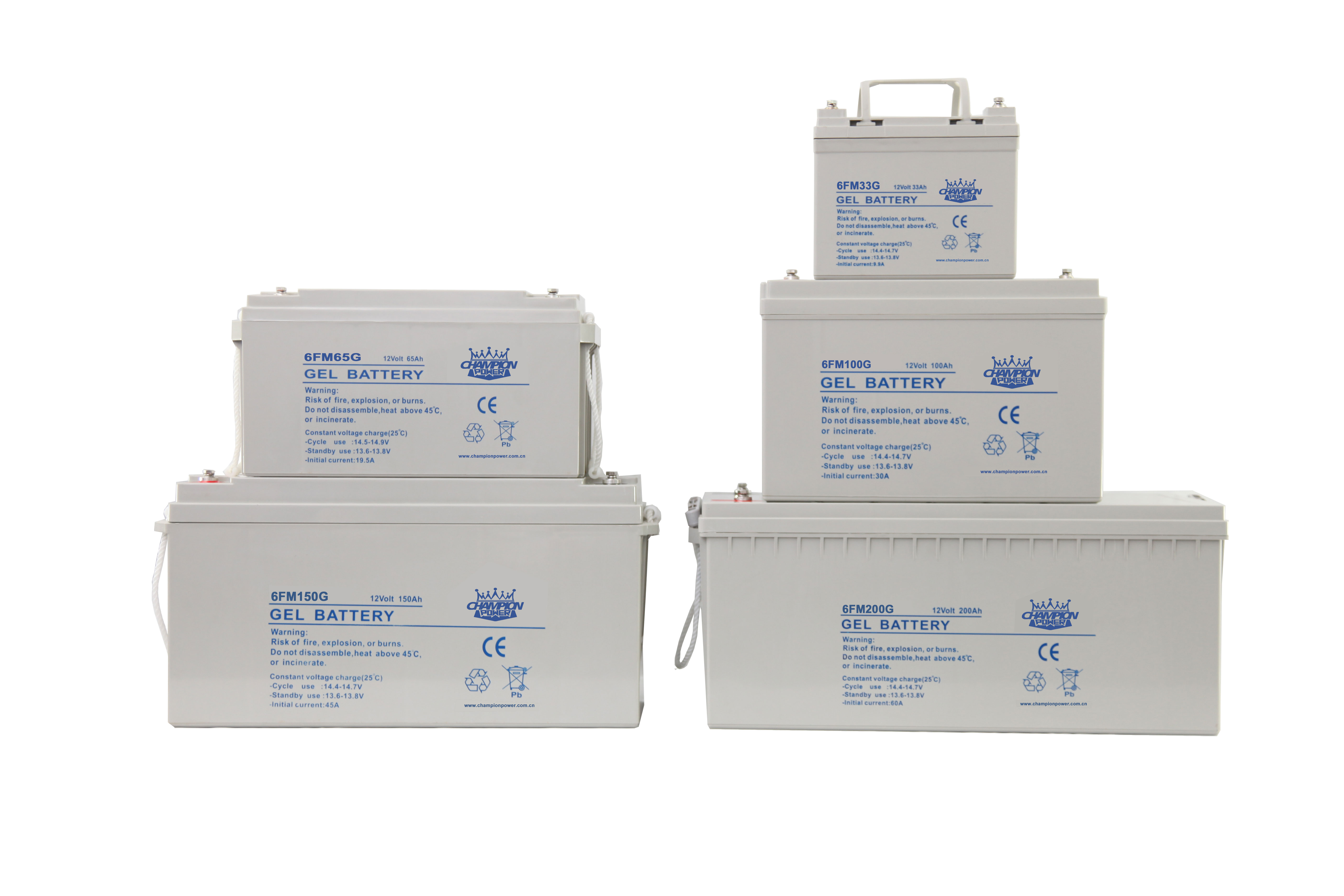 12V & 6V Gel VRLA Battery(33Ah-300Ah) - championpower